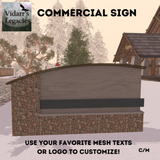 Second Life Marketplace - [Vidarr's Legacies] Commercial Sign